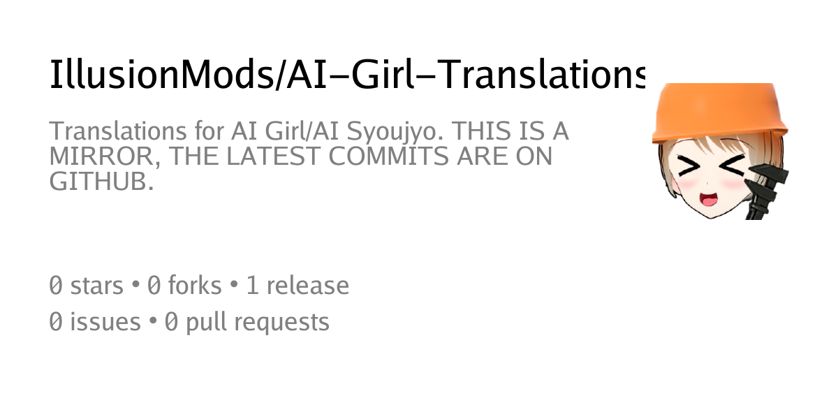 Releases - IllusionMods/AI-Girl-Translations - GitGoon: Git for gooners