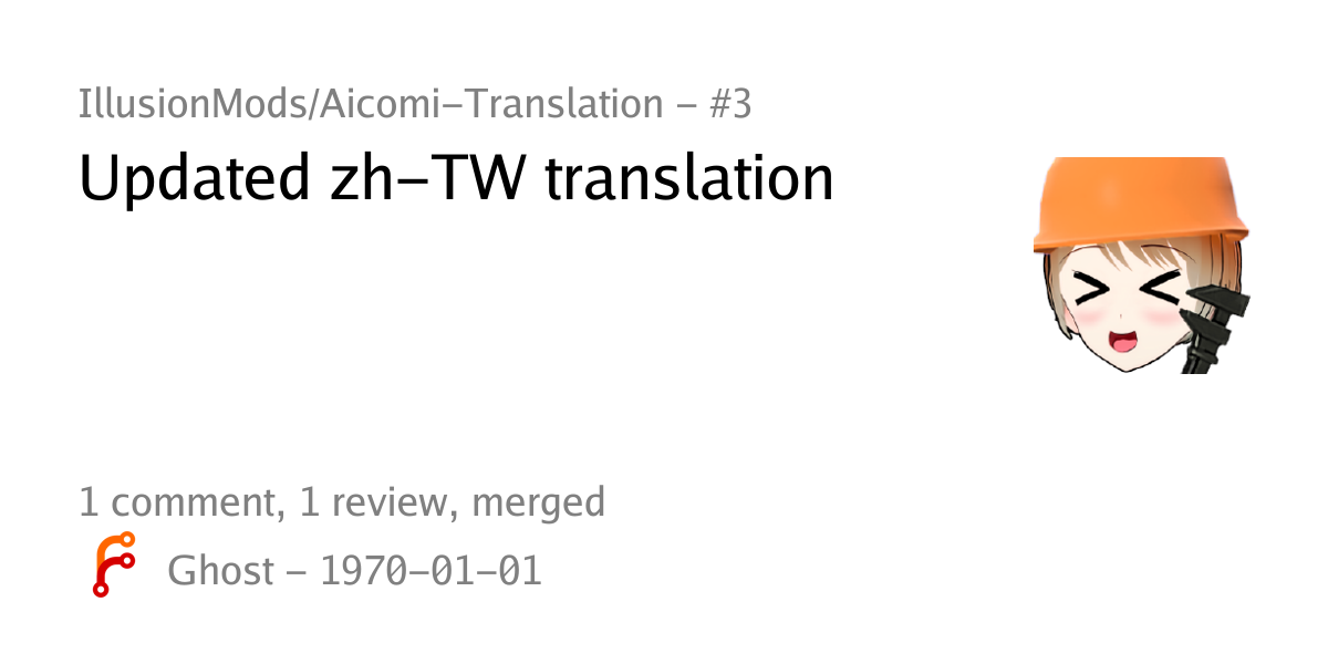 #3 - Updated zh-TW translation - IllusionMods/Aicomi-Translation ...
