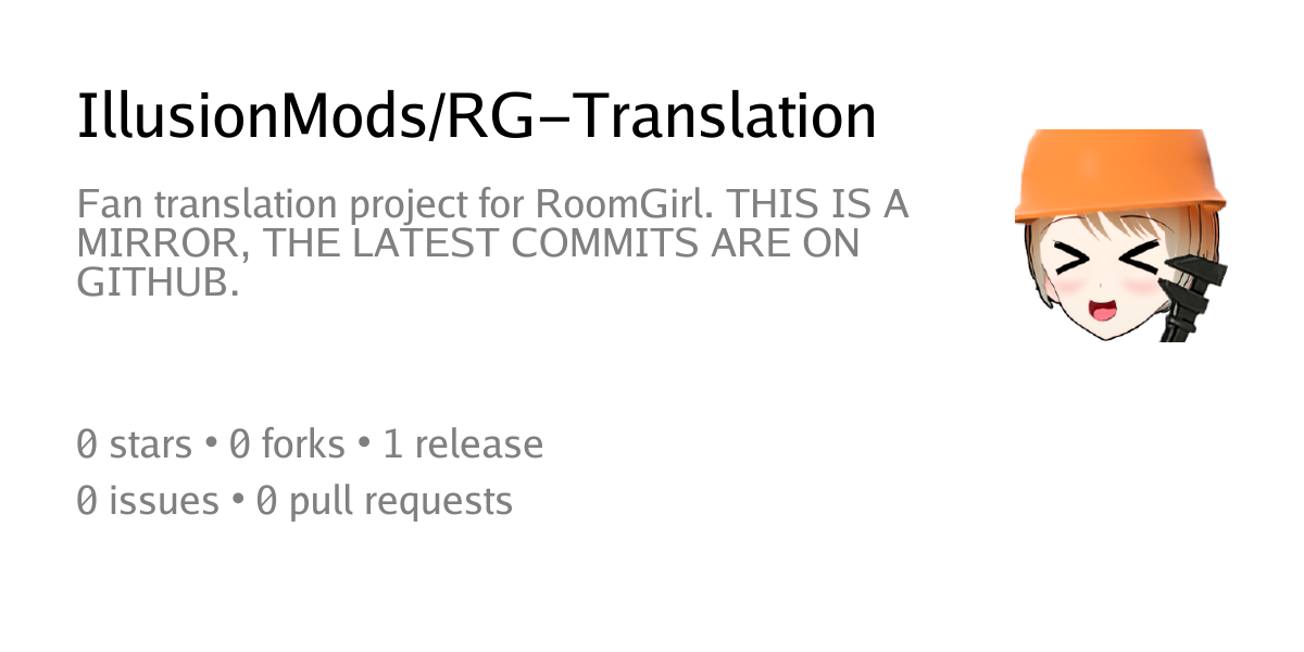 IllusionMods/RG-Translation: Fan translation project for RoomGirl. THIS ...