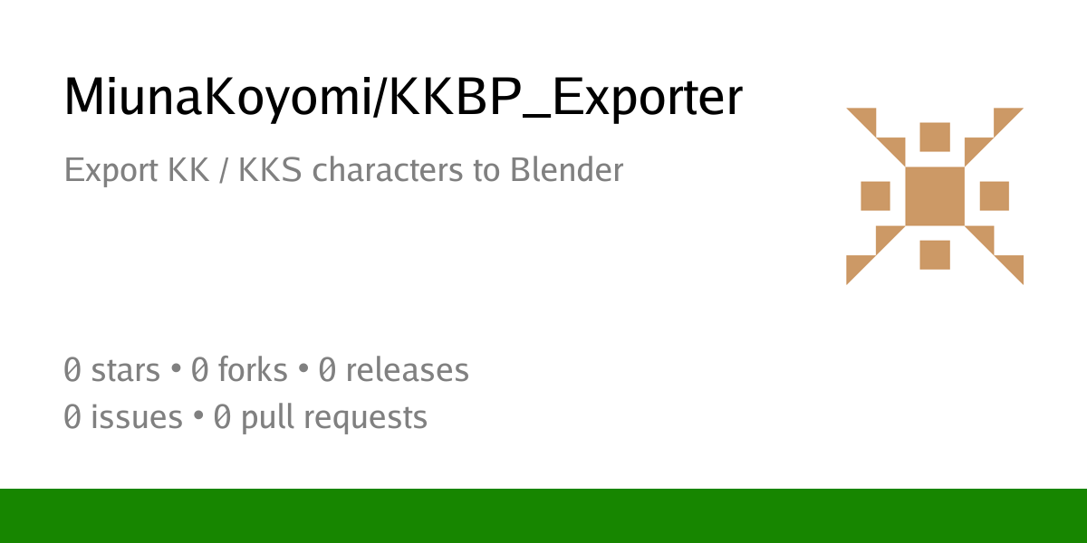 MiunaKoyomi/KKBP_Exporter: Export KK / KKS characters to Blender ...